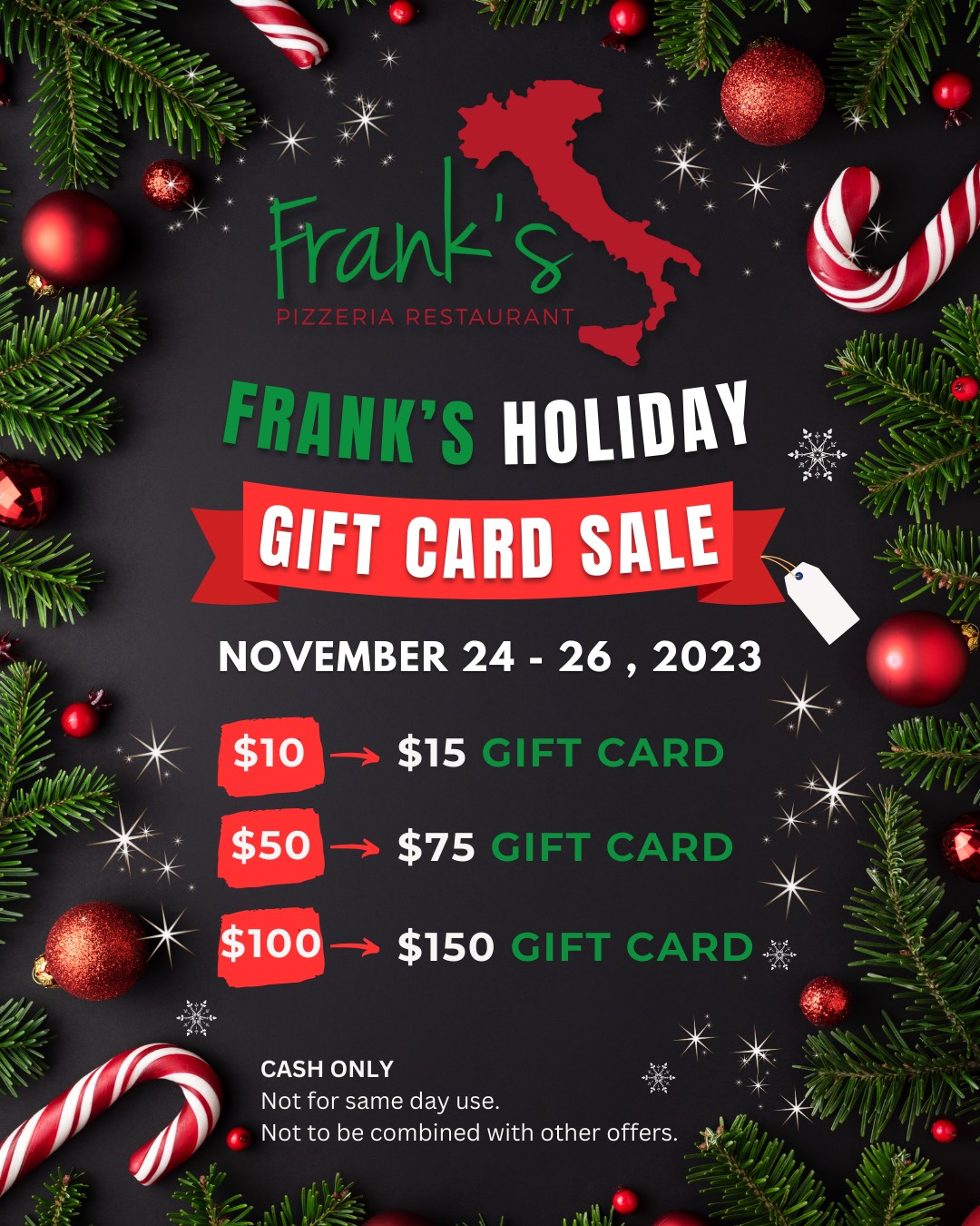 Franks Italian Pizzeria & Restaurant - The Taste of Italy